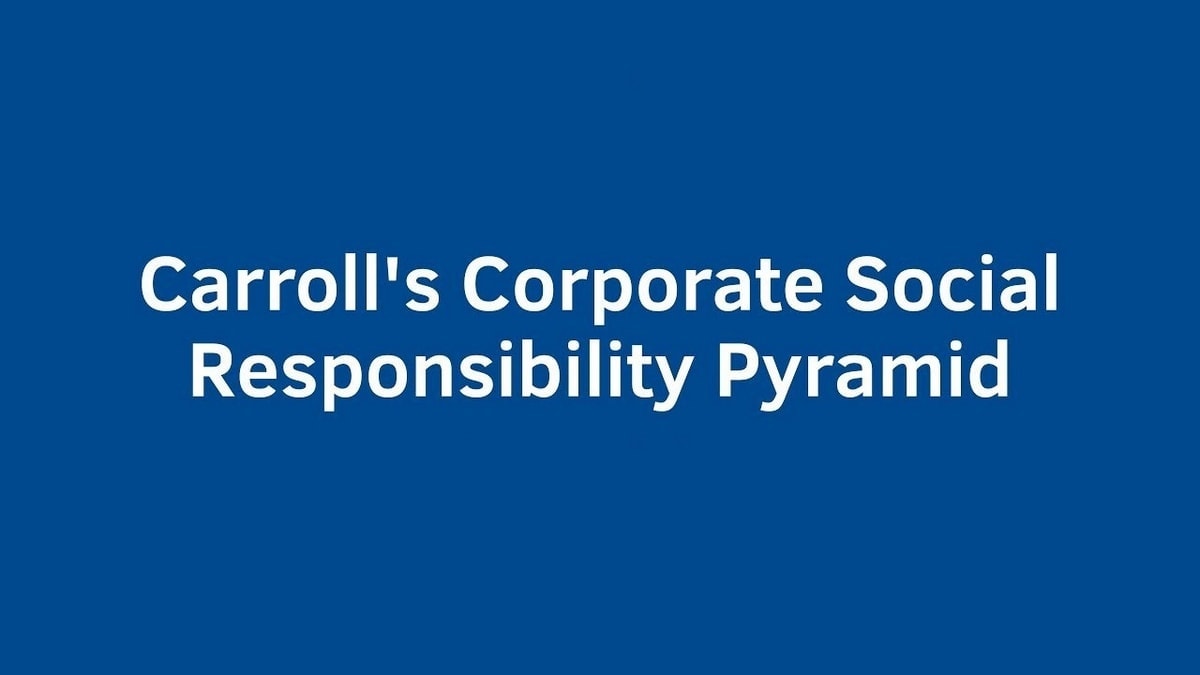 What is Carroll’s Pyramid of Corporate Social Responsibility?
